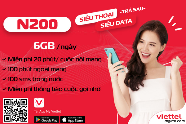Gói trả sau N200 - Viettel Digital